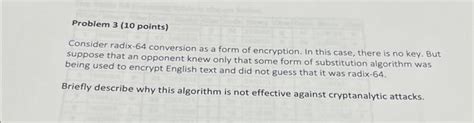 Solved Problem 3 10 Points Consider Radix 64 Conversion As Chegg
