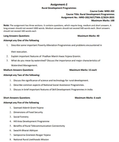 MRD 202 IGNOU Solved Assignment English Latest Session PDF Instant Download