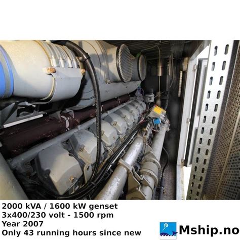 2000 Kva 1600 Kw 40 Ft Container Genset