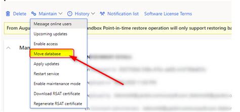 ax d365fo refresh database data from a production environment to a