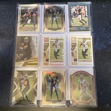 2020 Drew Brees Card Lot Of 9 Varieties Silver Disco Prizm Optic 🔥