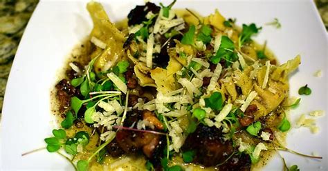 Butternut Squash Ravioli Pork Belly Brown Butter Walnut Sauce Young