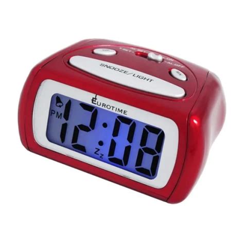 Reloj Despertador Eurotime Snooze Con Luz Regalos Alvear