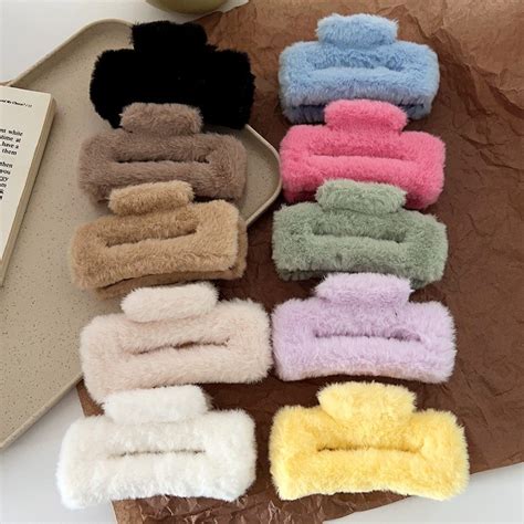 Jual Joistreet Square Fur Claw Jedai Bulu Kotak Persegi Jepit