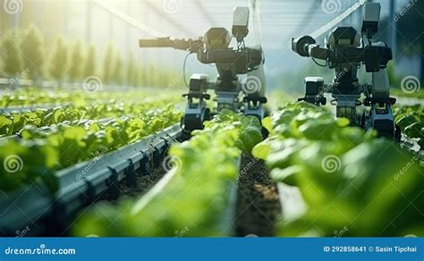 Agriculture Robotic Working In Smart Farm Future Technology With Smart