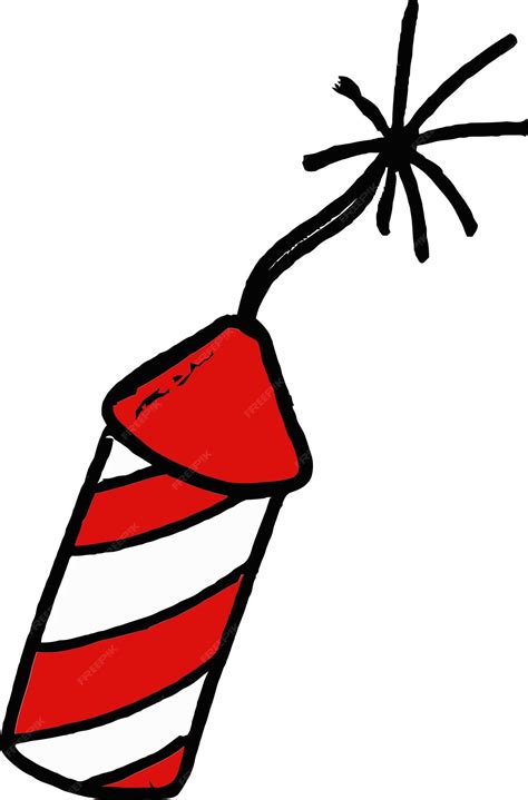 Premium Vector Starry Sky Red Rocket Firework Shining In Vector