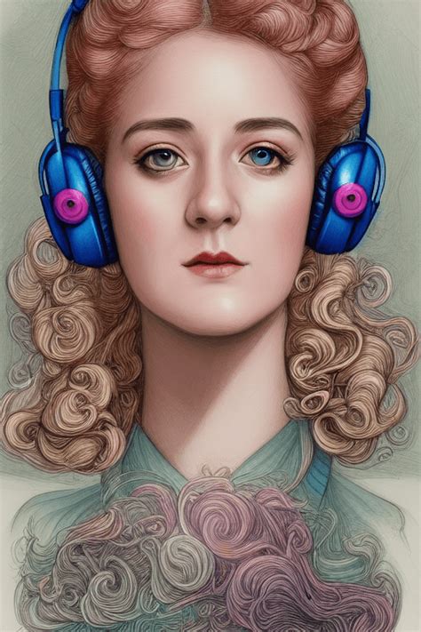 Hyper Detailed Retro Sketch Color Drawing Hyperdetailed Jane Austen