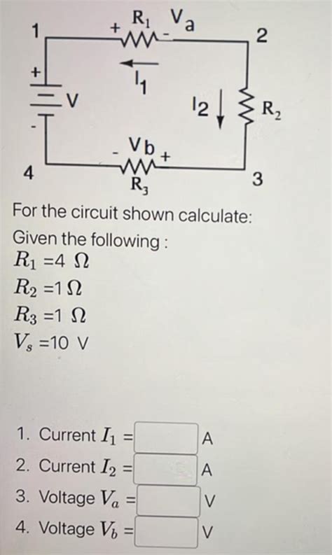 Solved For The Circuit Shown Calculate Given The Following