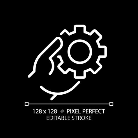 Workplace Interaction Optimization Pixel Perfect White Linear Icon For Dark Theme Work