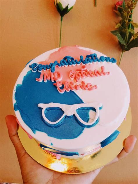 Custom Cake 4x2 Inches Congratulations Jmd Optical Clinic Mango