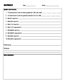 Decimals Check By Beth Wimberly TPT