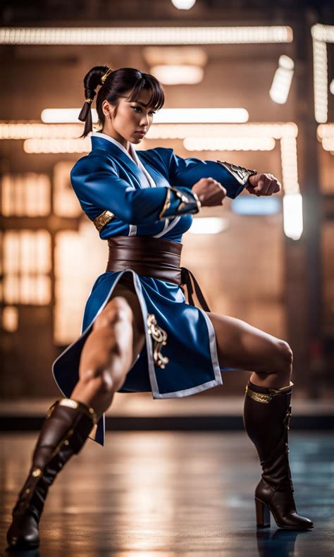 Sexy Chun Li Fighting Pose Hyper Realistic By A Mediaa On Deviantart