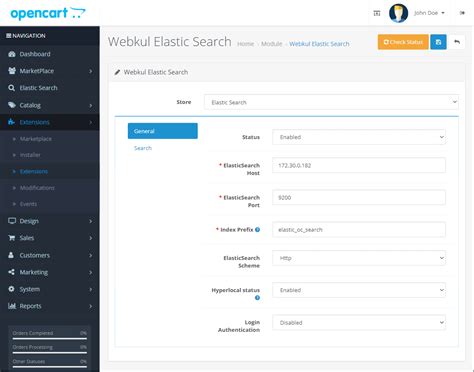 OpenCart Elasticsearch Advanced Search Engine Extension WebKul