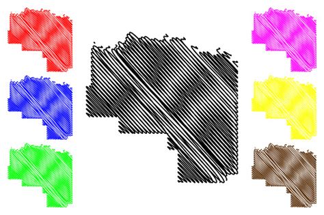 Richland County Montana Illustration Vectorielle De Carte Croquis