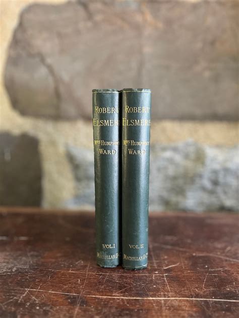 Robert Elsmere By Mrs Humphry Ward Green Cloth Bindings Book Bundle In Two Volumes Book
