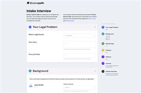 Client Intake Form And Interview