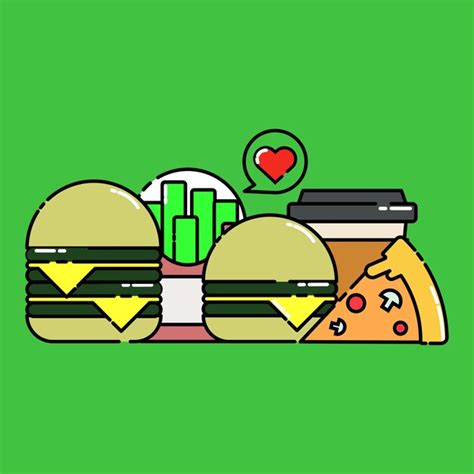 Illustration Gratuite De Double Hamburger Au Fromage De Café De