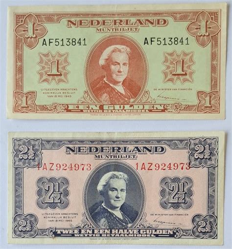 Netherlands - 1 and 2½ Gulden 18 mei 1945 - NVMH 06.1b / - Catawiki