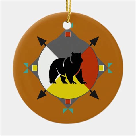 Cherokee Bear Four Directions Ornament Zazzle Native American