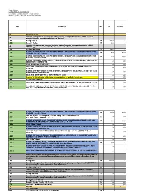 Boq Rev 01 Final Copy 2 Pdf Valve Electrical Conductor
