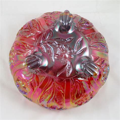 Imperial Sunset Ruby Iris Carnival Glass Master Bowl Carnival Glass