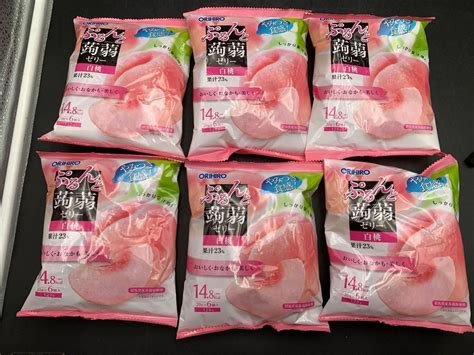 Orihiro Konjac Jelly Snack Peach Flavor Flavoured Candy 6 X 120g