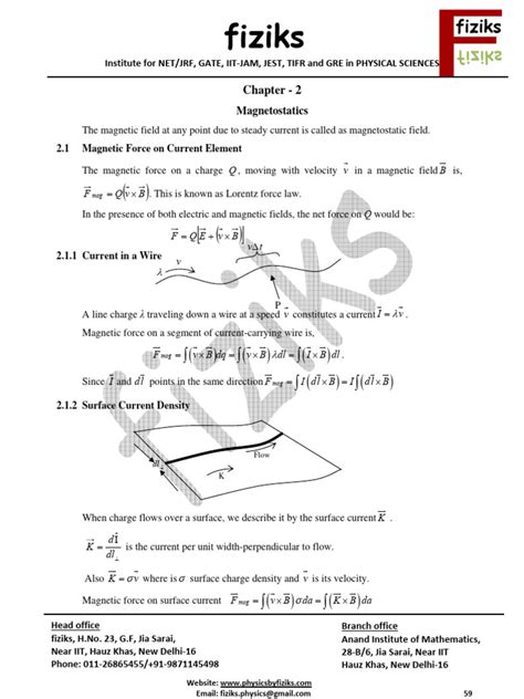 Chapter 2 Magnetostatics Pdf