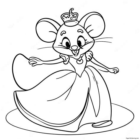 Cinderella Mice Coloring Page 65852 52933