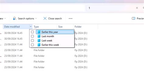 data range picker on date modified missing windows 11 microsoft community