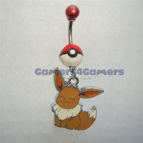 Pokemon Pokeball Eevee Belly Button Ring Belly Button Piercing Jewelry Belly Button Rings