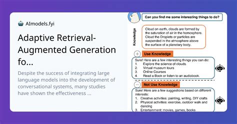 Adaptive Retrieval Augmented Generation For Conversational Systems Ai Research Paper Details
