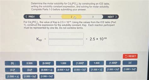 Solved Determine The Molar Solubility For Cd PO By Chegg