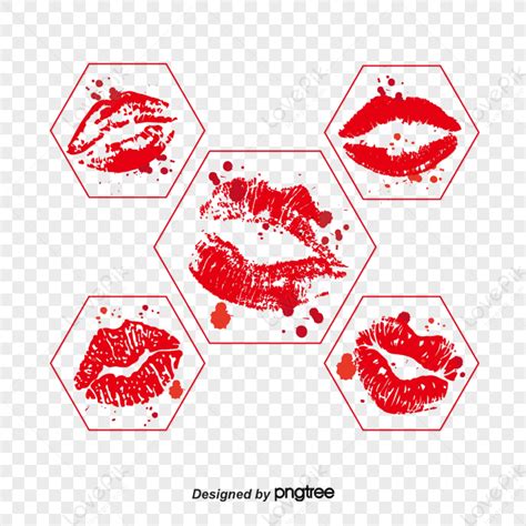Lips Background Red Lips Kiss Marks Kissing Material PNG Transparent Background And Clipart