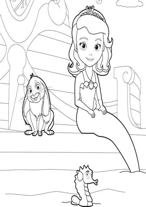 Princesita Sofia Sirena Dibujo Para Colorear Colorear Dibujos