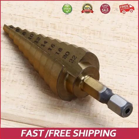 Hex Titanium Step Cone Drill Bit Hole Cutter 4 22mm Hss 4241 For Sheet