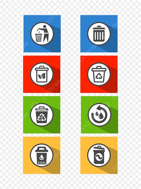Vector Green Environmental Protection Sign Trash Can Delete Icon Delete Icons Trash Icons