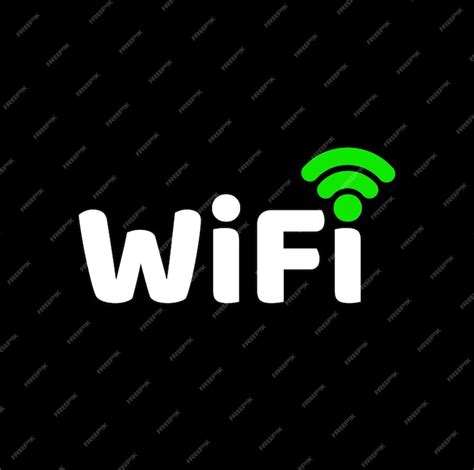 텍스트 Wifi 문자 로고의 Wifi 아이콘 프리미엄 벡터