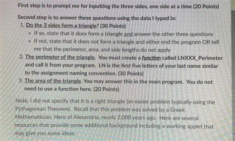 solved first step is to prompt me for inputting the three