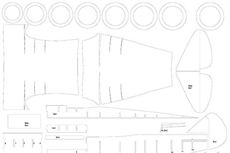 Чертеж модели самолета Ла 7 1200 в электронном виде
