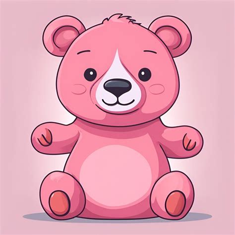 Premium Ai Image Small Cute Cartoon Smiling Bear