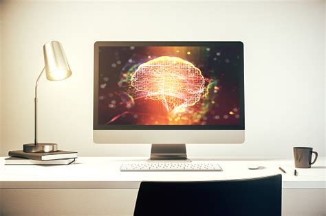 현대 노트북 모니터에 인간의 두뇌 스케치창조적 인 인공 지능 개념 3d 렌더링 실수에 대한 스톡 사진 및 기타 이미지 실수 컴퓨터 0명 Istock