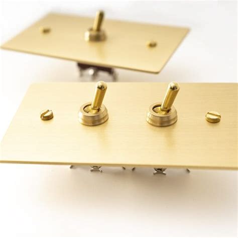 Brass Retro Double Toggle Switch Vintage Light Switches Craftsman