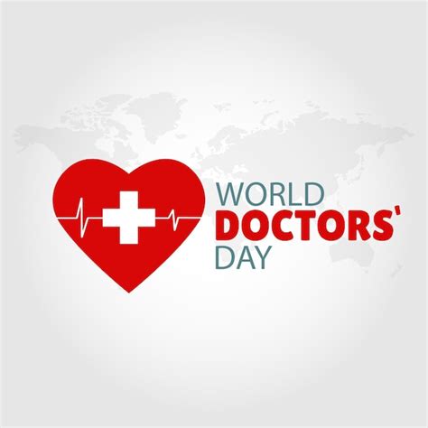 Día nacional de los médicos Vector Premium