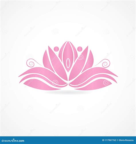 Symbole De Personnes De Fleur De Lotus De Logo De Conception Graphique