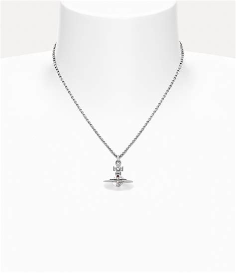 New Tiny Orb Pendant Necklace In Platinum Vivienne Westwood®