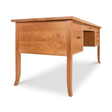 Large Wood Flare Leg Executive Desk By Lyndon Furniture Vermont Woods