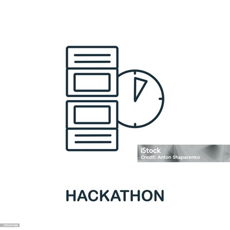 해커톤 아이콘입니다 핀테크 컬렉션의 창의적인 단순한 상징 템플릿 웹 디자인 및 인포 그래픽을위한 라인 해커톤 아이콘 Hackathon에 대한 스톡 벡터 아트 및 기타 이미지