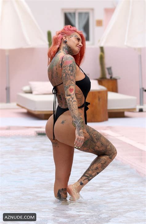 Jemma Lucy Sex In Black Monokini On Holiday In Ibiza Aznude