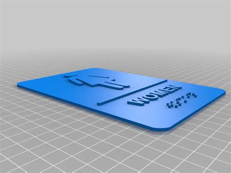 Women Restroom Sign With Braille By Ntalekt Makerworld