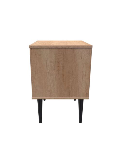Ready Assembled Milano 2 Drawer Bedside Table Matalan